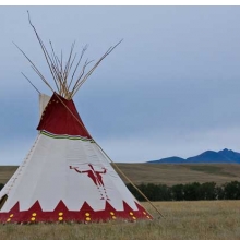 Lyle Heavy Runner (Blackfeet, b. 1958), design owner and painter; Naomi ...